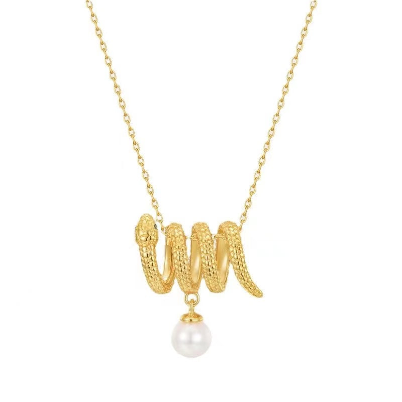 2025 Chinese New Year Of Snake Pearl Necklace-Passion & Determination ...